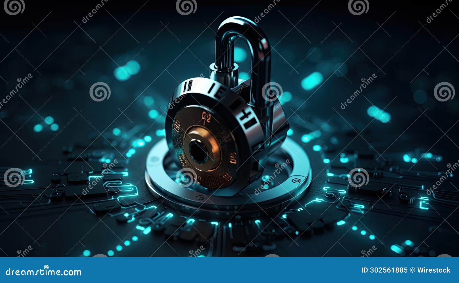 Guardian S Embrace: a Futuristic Lock Ensuring Digital Fortification ...