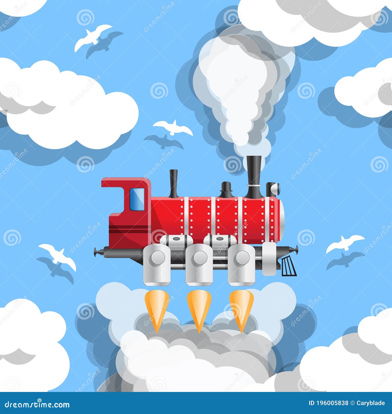 Futuristic Locomotive. Vector Illustration | CartoonDealer.com #196005838
