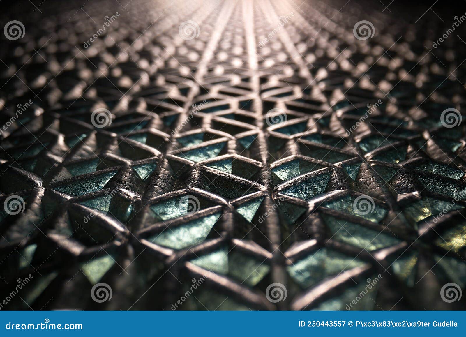 Futuristic Looking Metal Grid Pattern Structure Stock Image - Image of ...