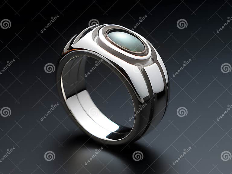 Futuristic Looking Ring with Smart Electronics and Detection Sensor ...