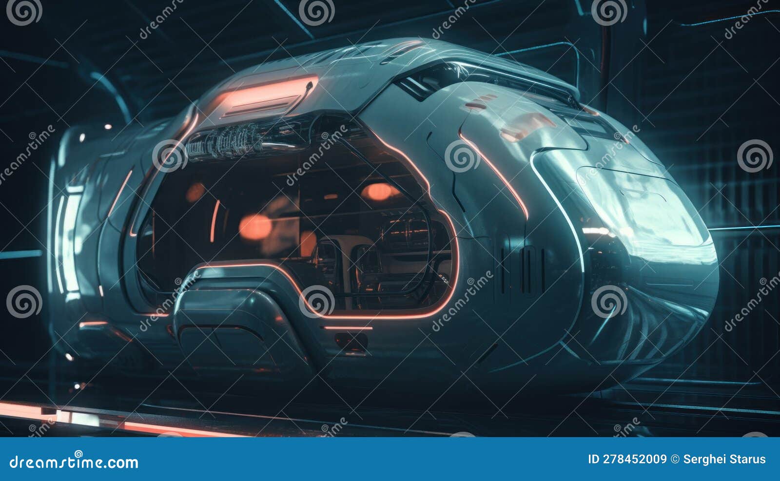 A Futuristic Looking Train in a Train Station. Generative AI Image ...