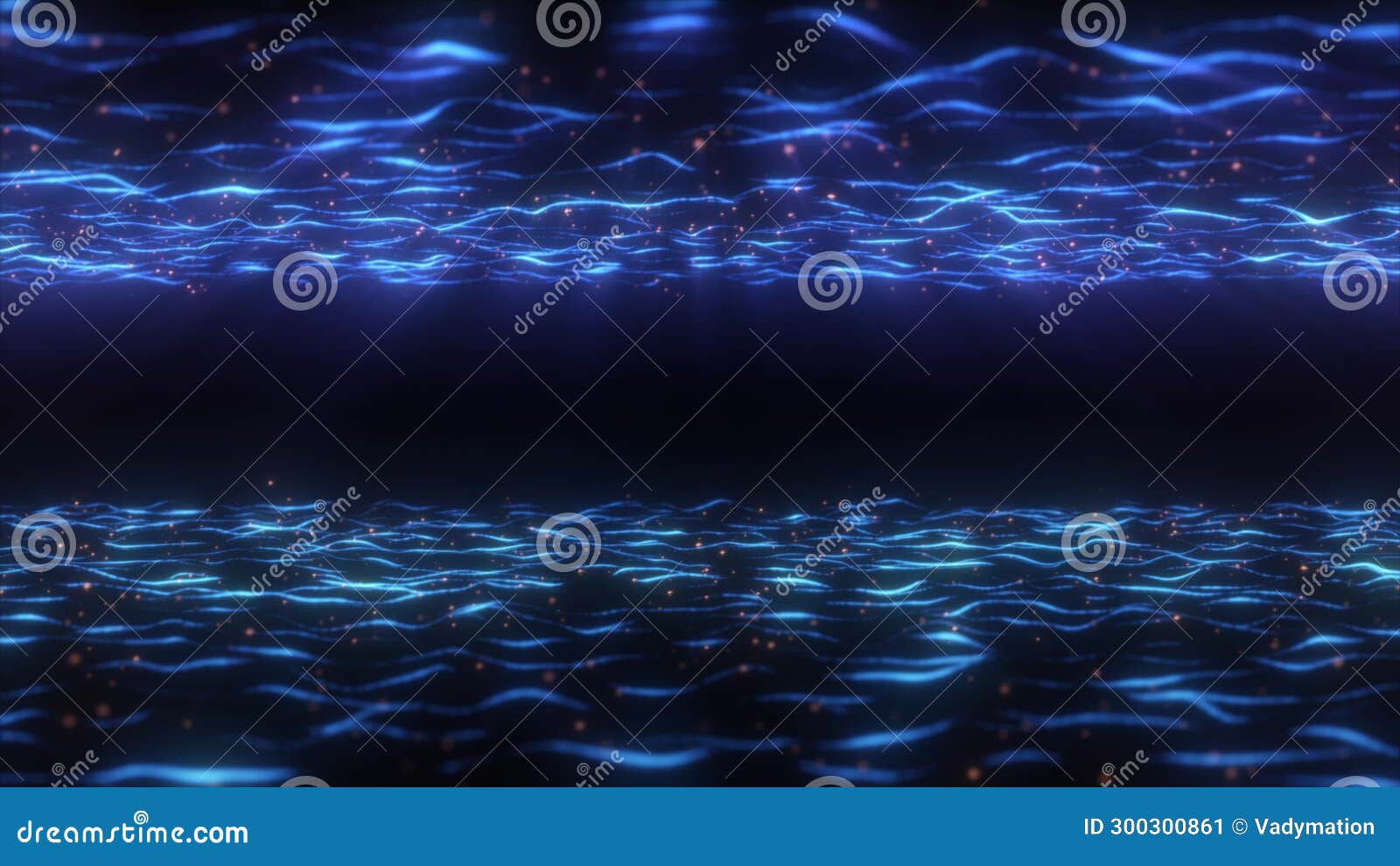 Futuristic Looped Background of Abstract Blue Animated Streaky Waves ...