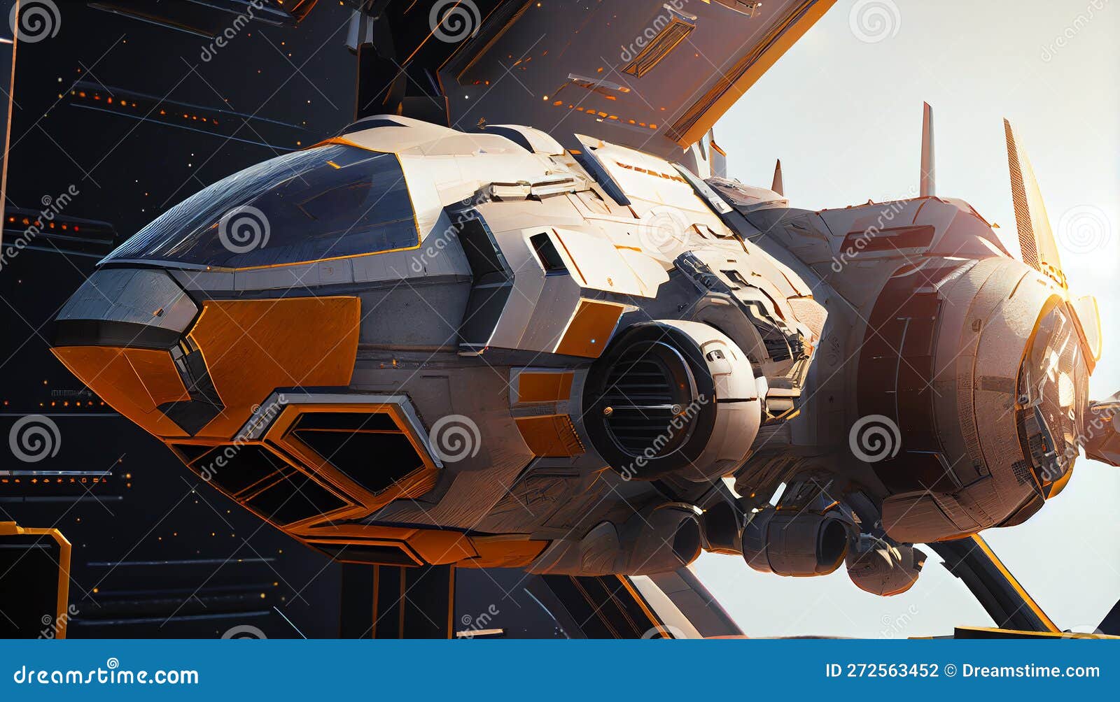 Futuristic Machinery a Science Inspired Robotics Illustration ...