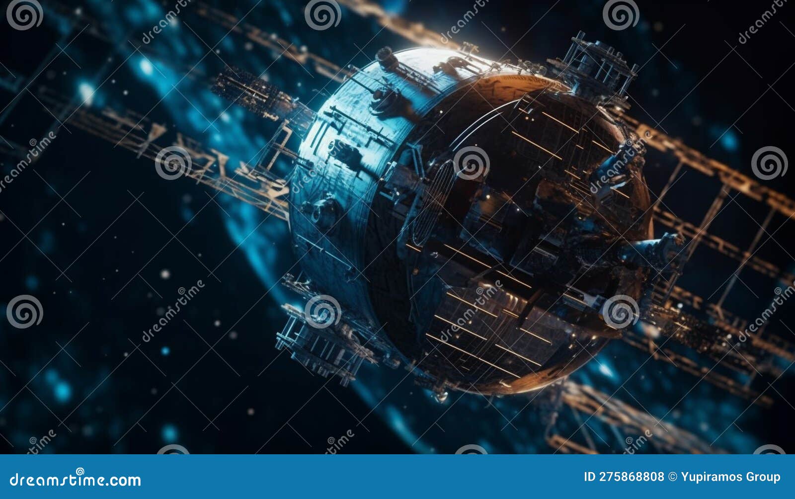 Futuristic Machinery Working in Dark Factory Space Generated by AI ...