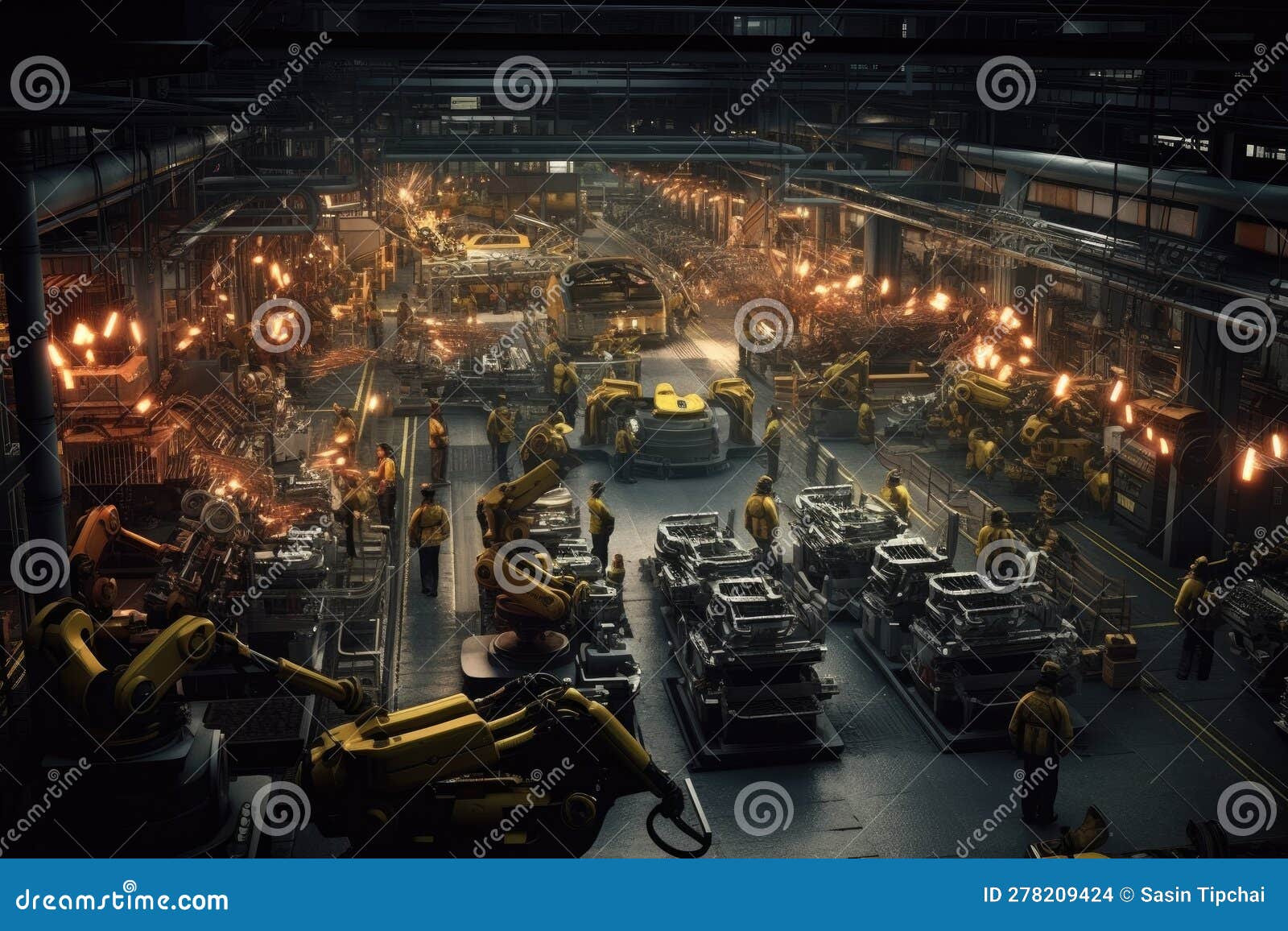 Futuristic Machines in Factory: Robots Producing Auto Parts Stock ... Futuristic Machines in Factory: Robots Producing Auto Parts Stock ...