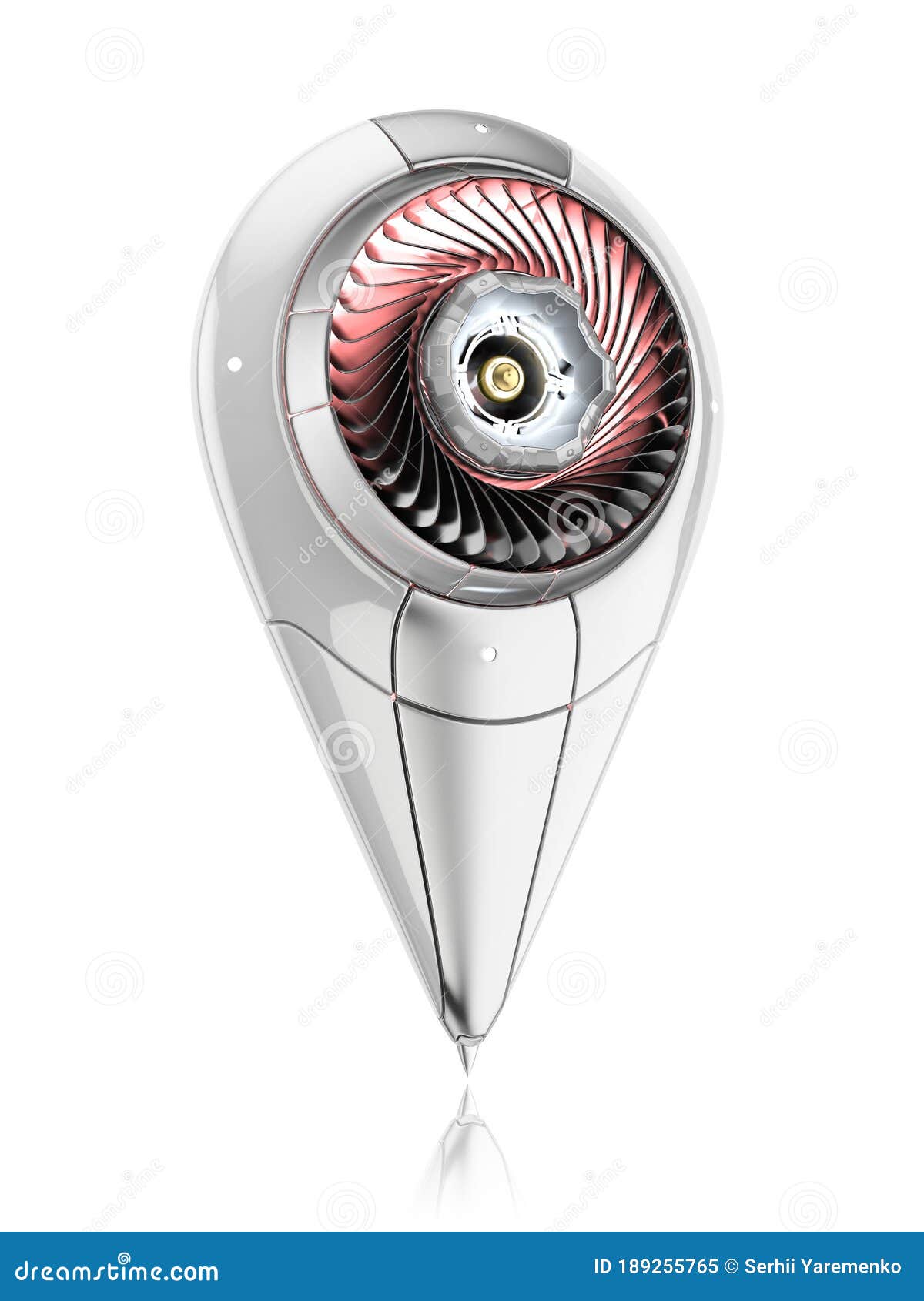 Futuristic Map Pointer Designed in Hi-tech Style Stock Illustration ...