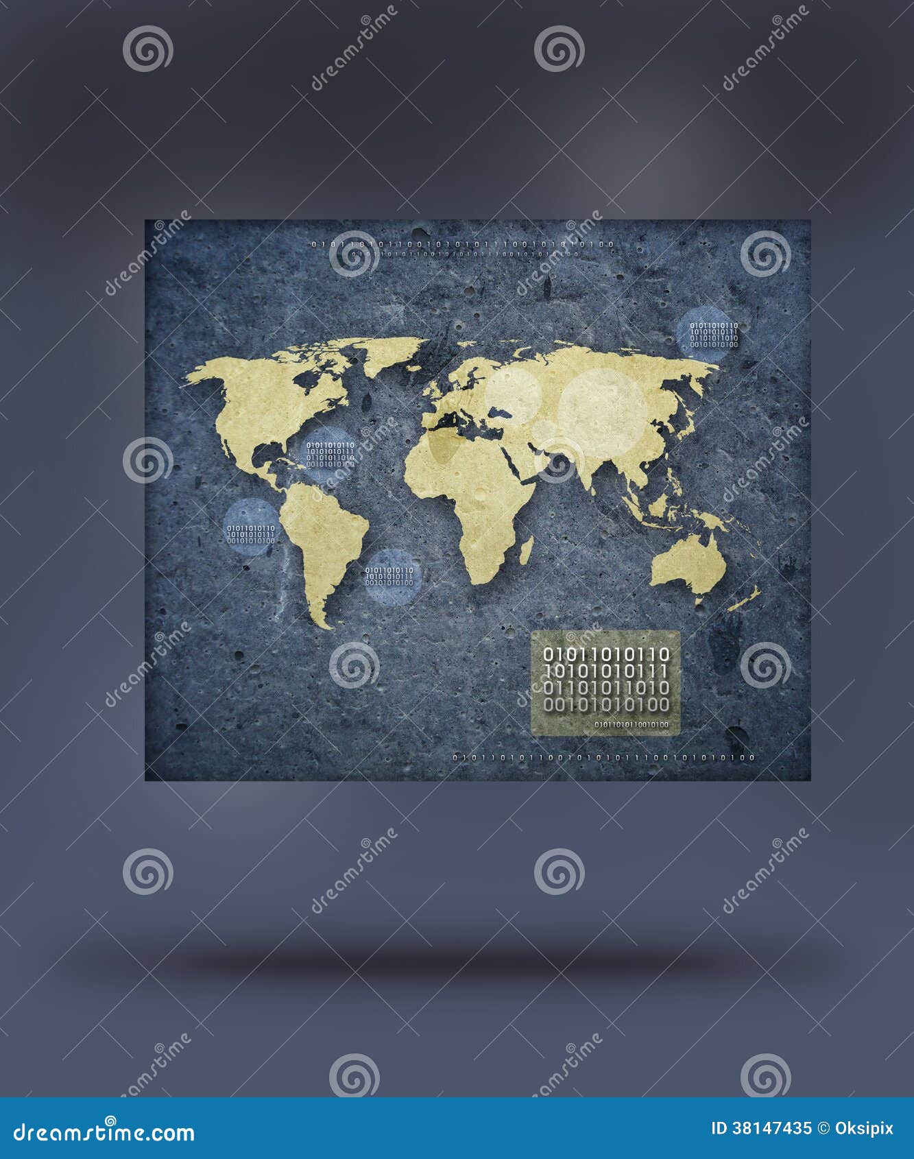 Futuristic Map of the World Stock Illustration - Illustration of blue ...