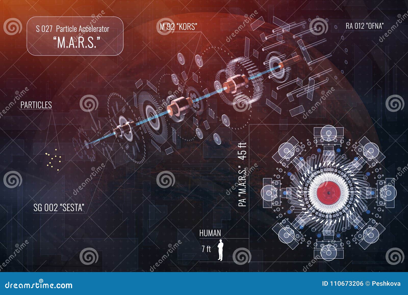 Futuristic Mars Base Camp With Rocket Launch Platform Stock Image ...