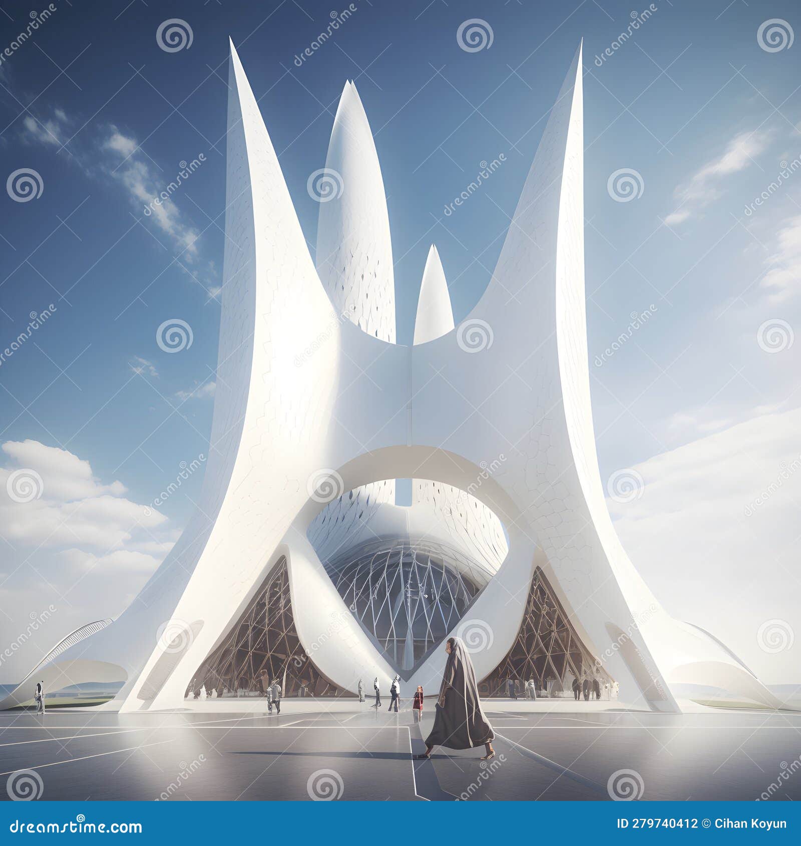 Futuristic Marvel, 3d Render of an Architectural Masterpiece Against a ...