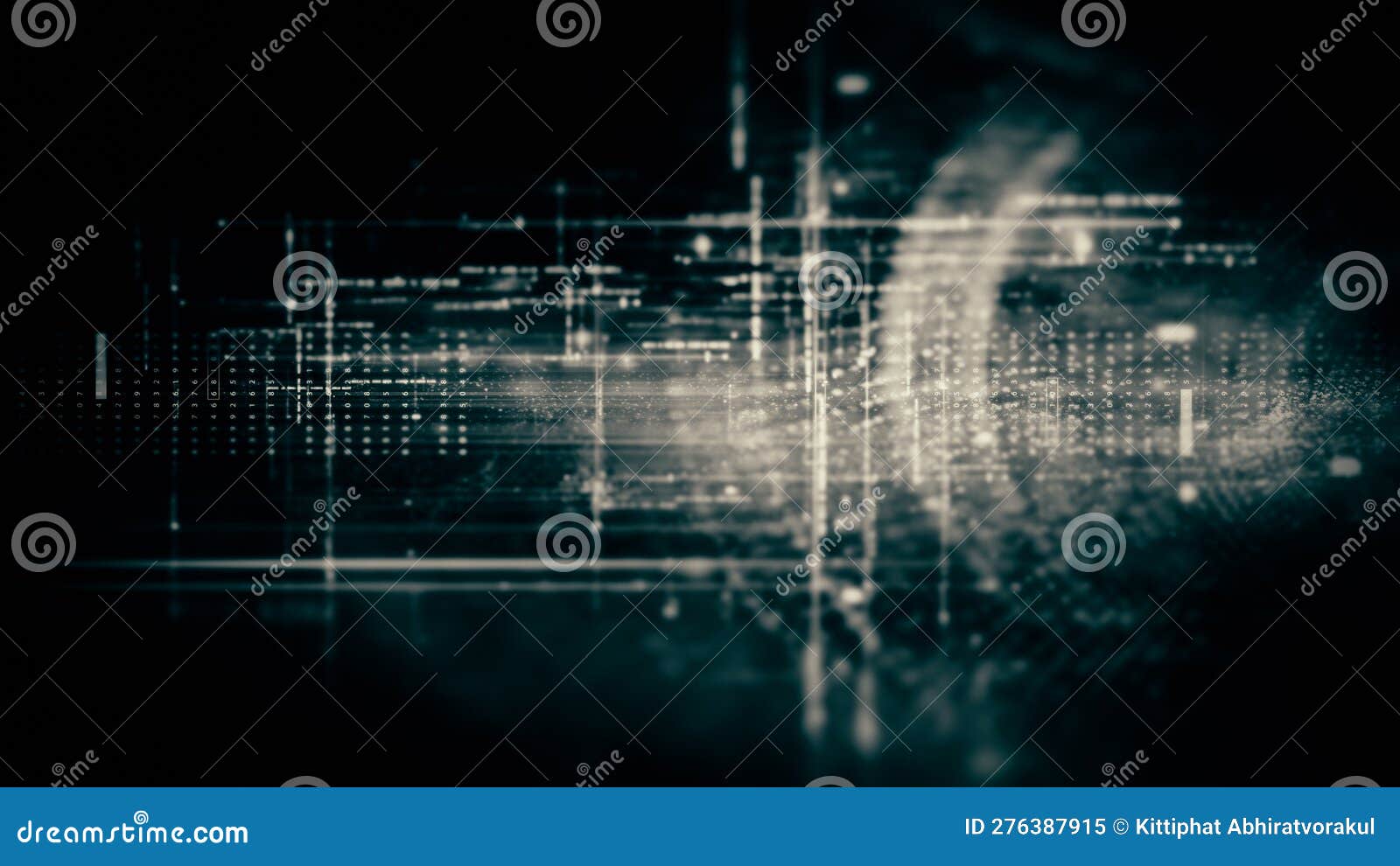 Futuristic Matrix Data Simulation HUD Background Stock Image - Image of perspective ...