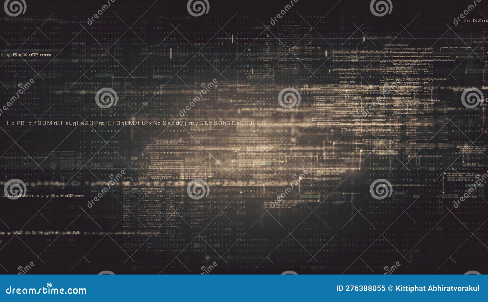 Futuristic Matrix Data Simulation HUD Background Stock Image - Image of cryptographic, user ...