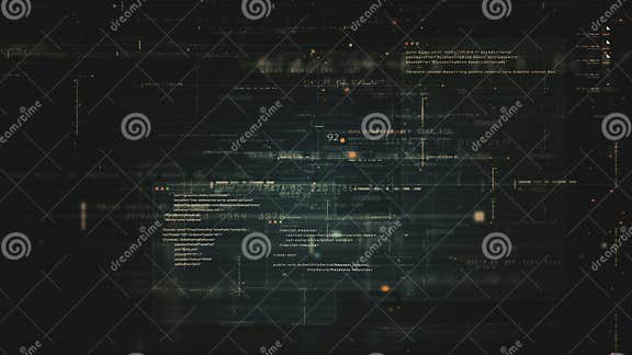 Futuristic Matrix Data Simulation HUD Background Stock Image - Image of graphical, technology ...