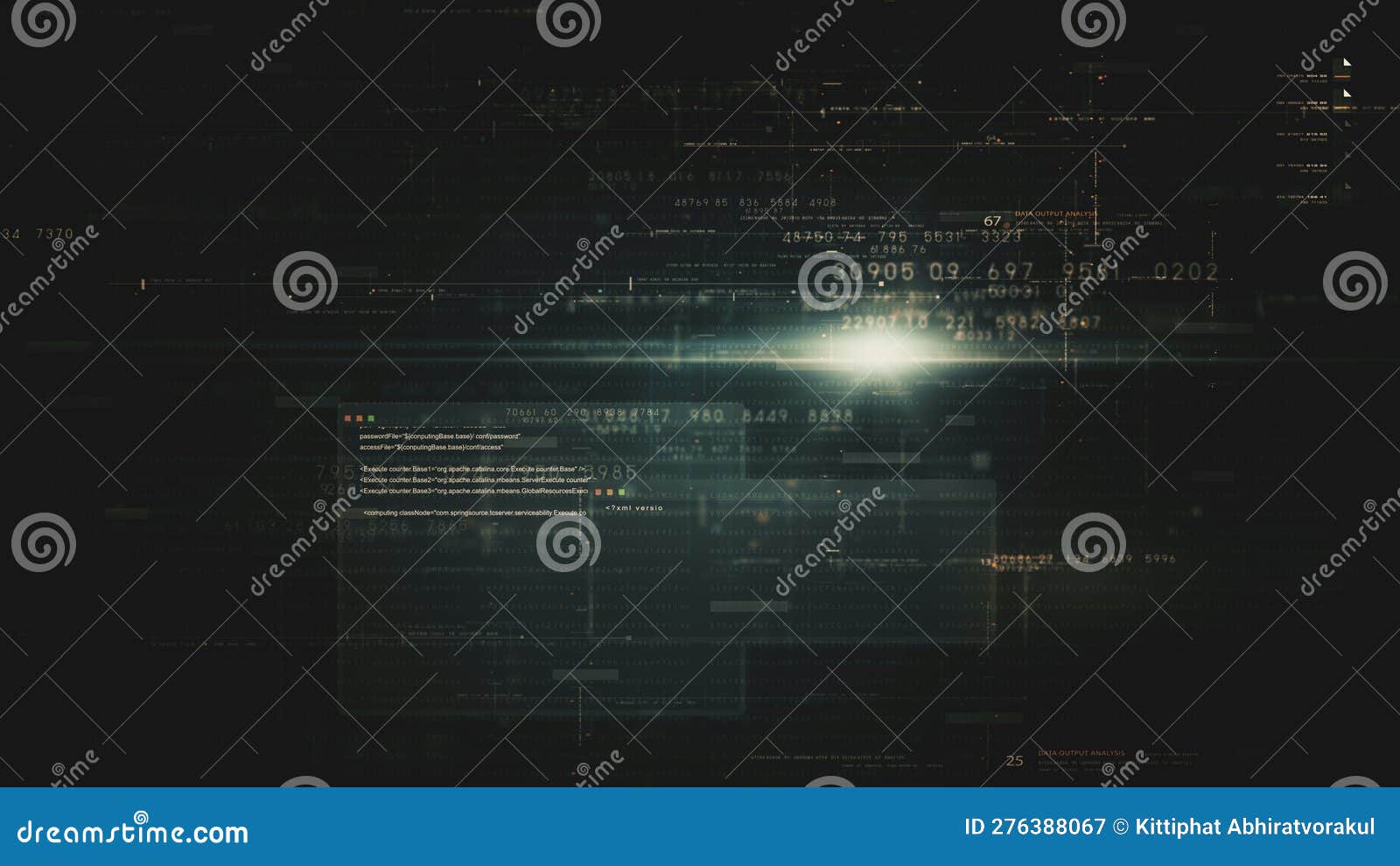 Futuristic Matrix Data Simulation HUD Background Stock Image - Image of ...