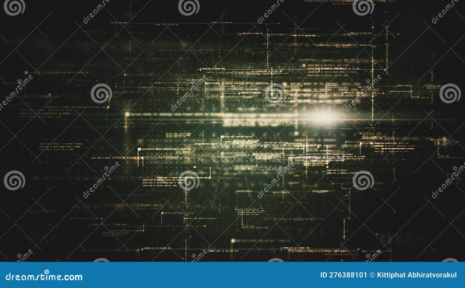 Futuristic Matrix Data Simulation HUD Background Stock Image - Image of concept, interface ...
