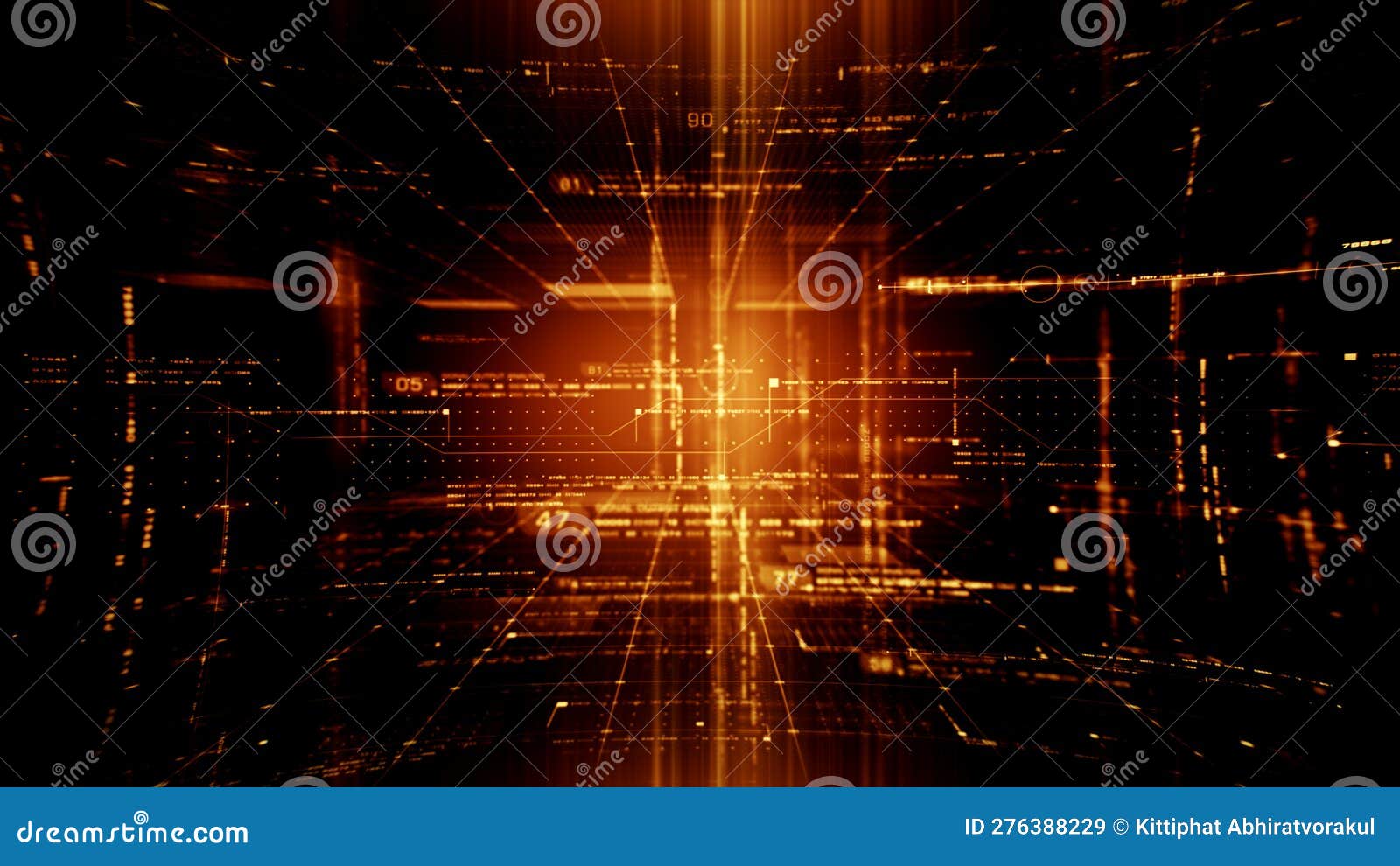 Futuristic Matrix Data Simulation HUD Background Stock Image - Image of environment, technology ...