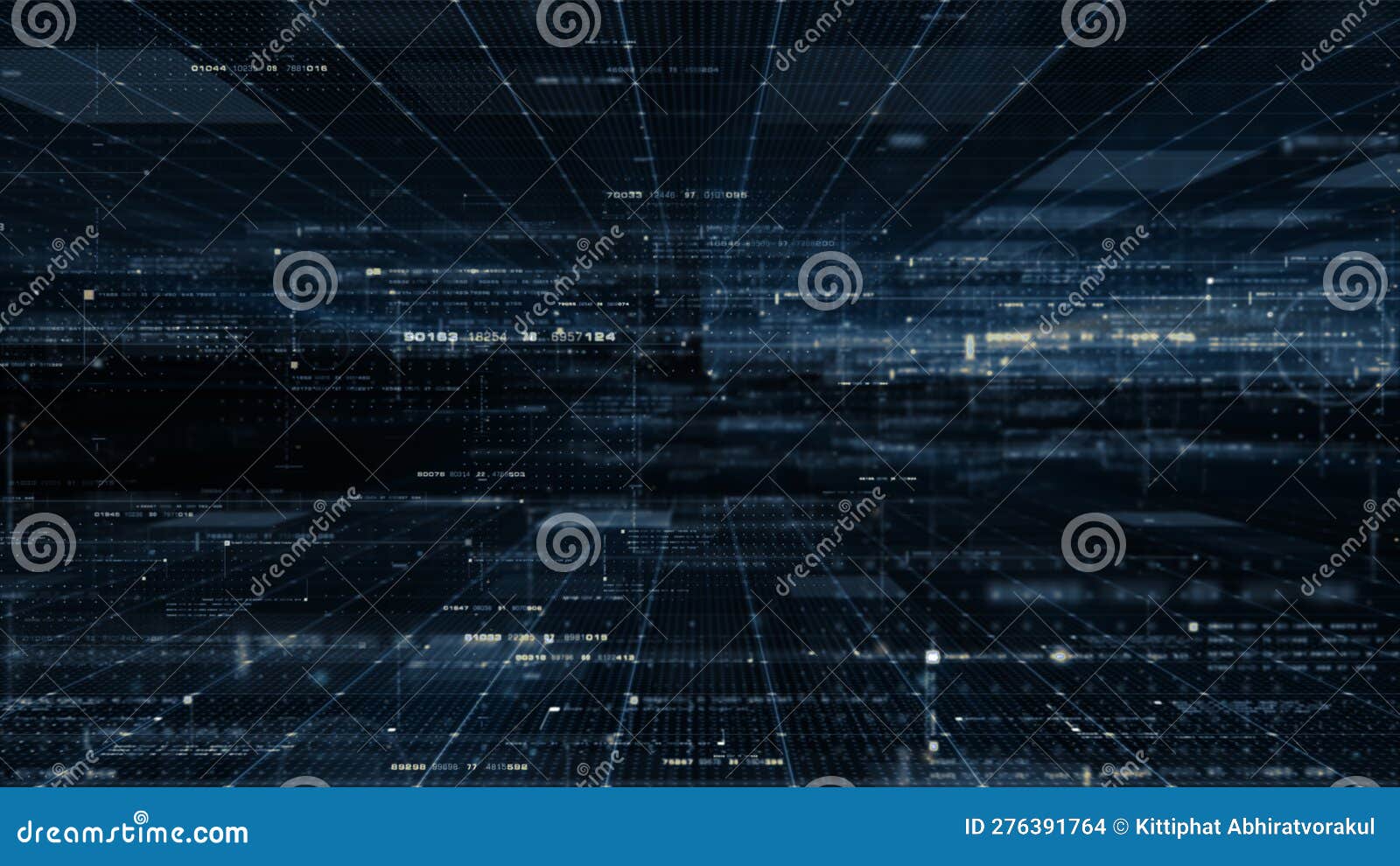 Futuristic Matrix Data Simulation HUD Background Stock Illustration ...