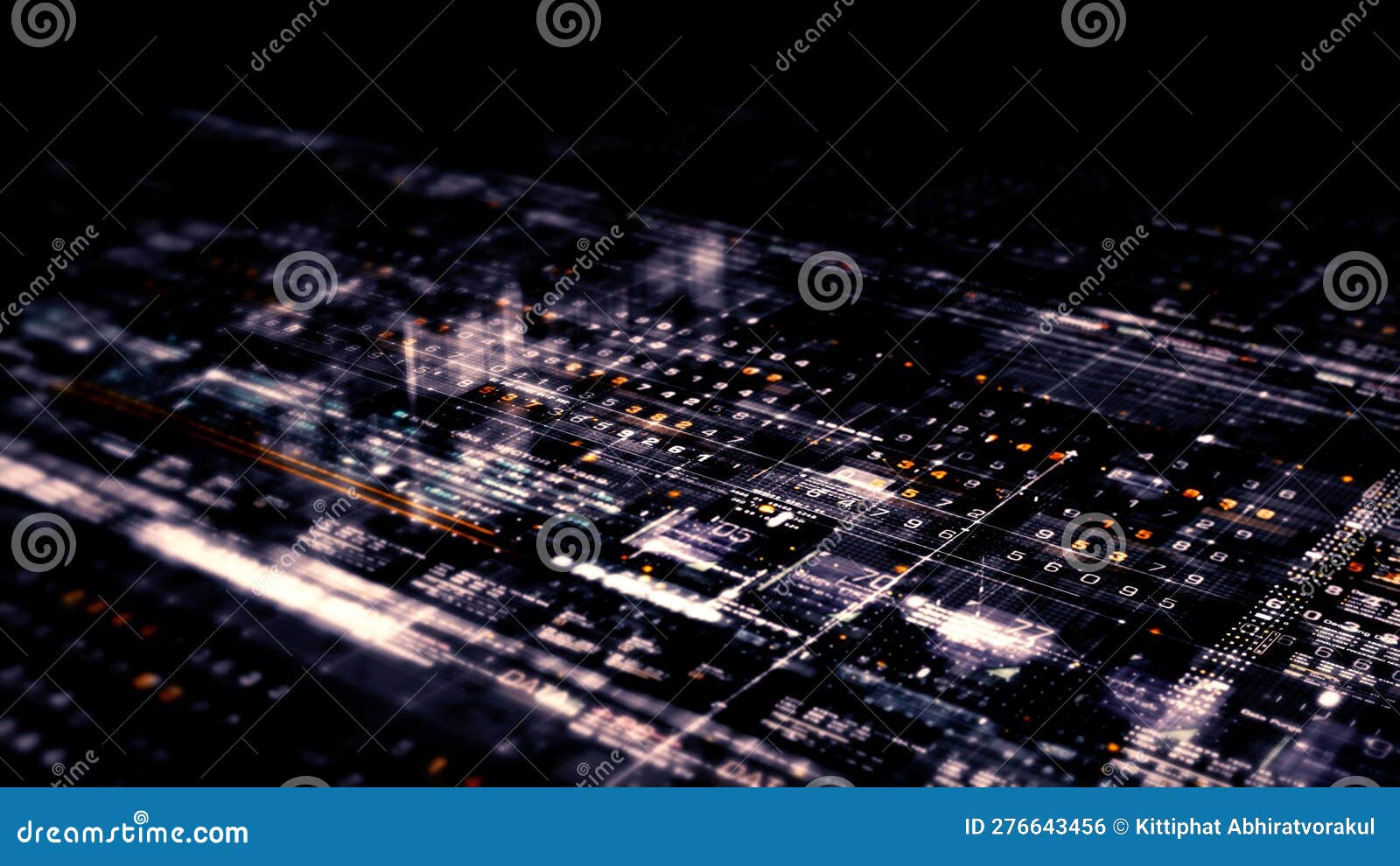 Futuristic Matrix Data Simulation HUD Background Stock Photo - Image of ...