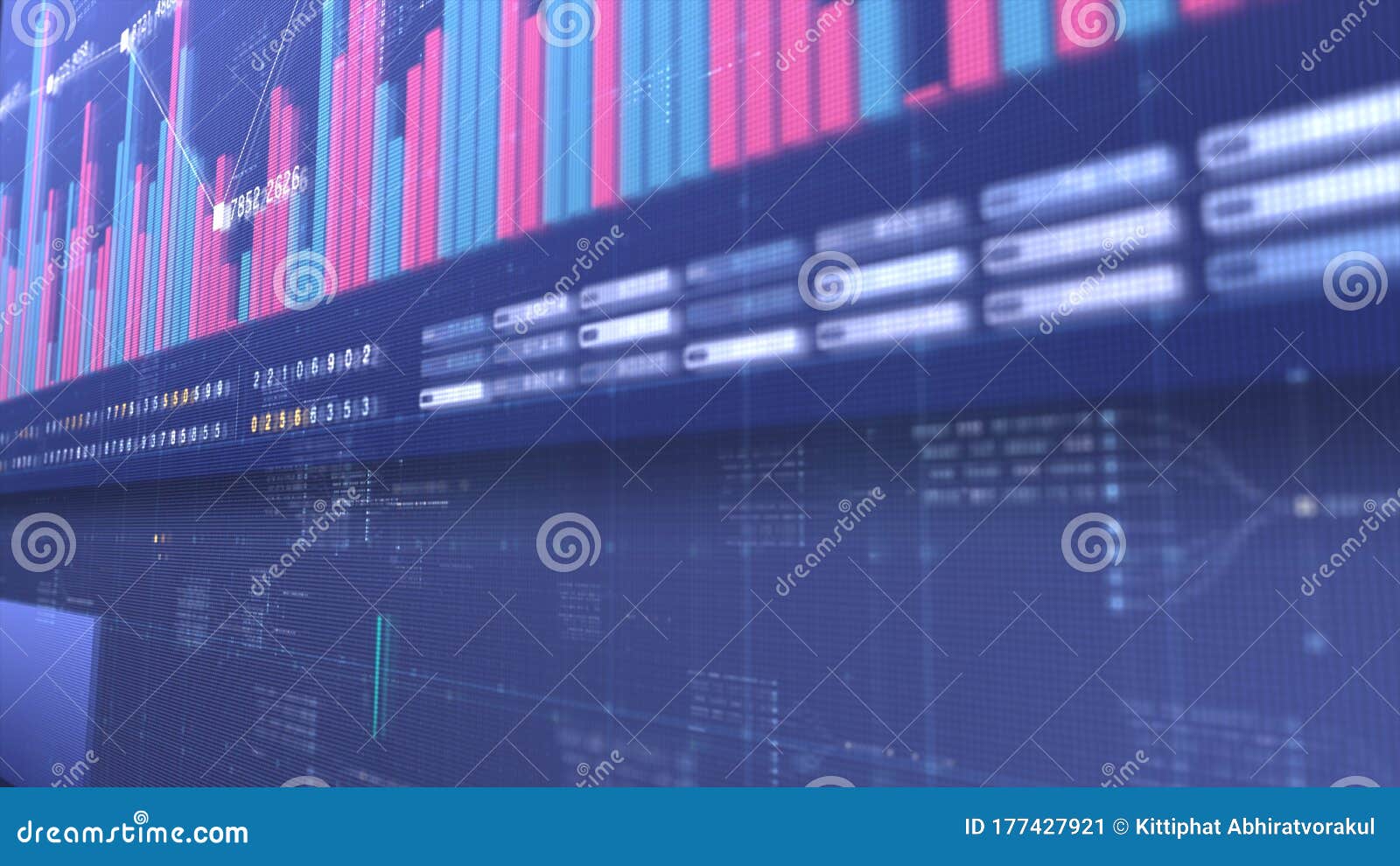 Futuristic Matrix Grid Particles in Cyber Space Background Stock ...