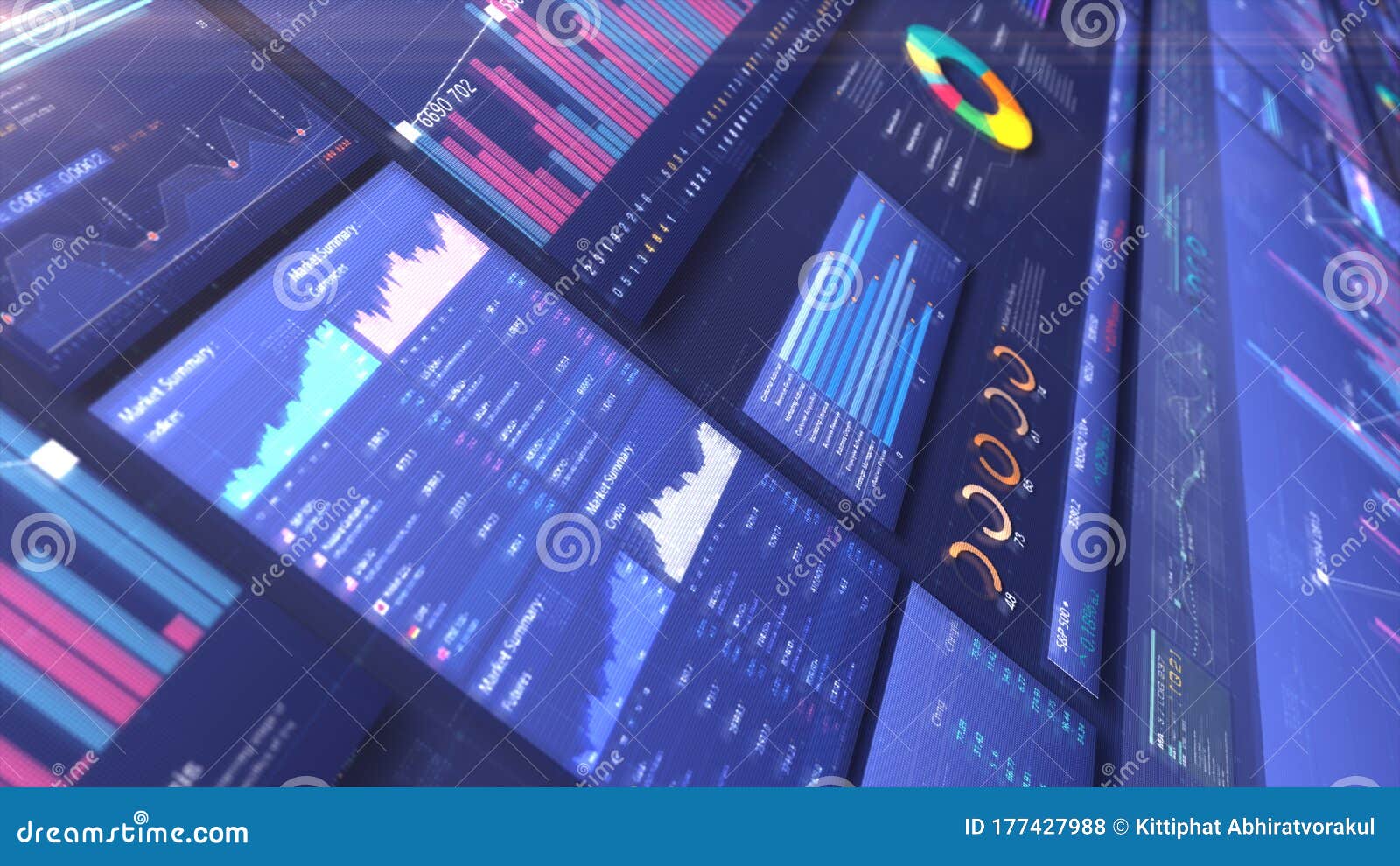Futuristic Matrix Grid Particles in Cyber Space Background Stock ...