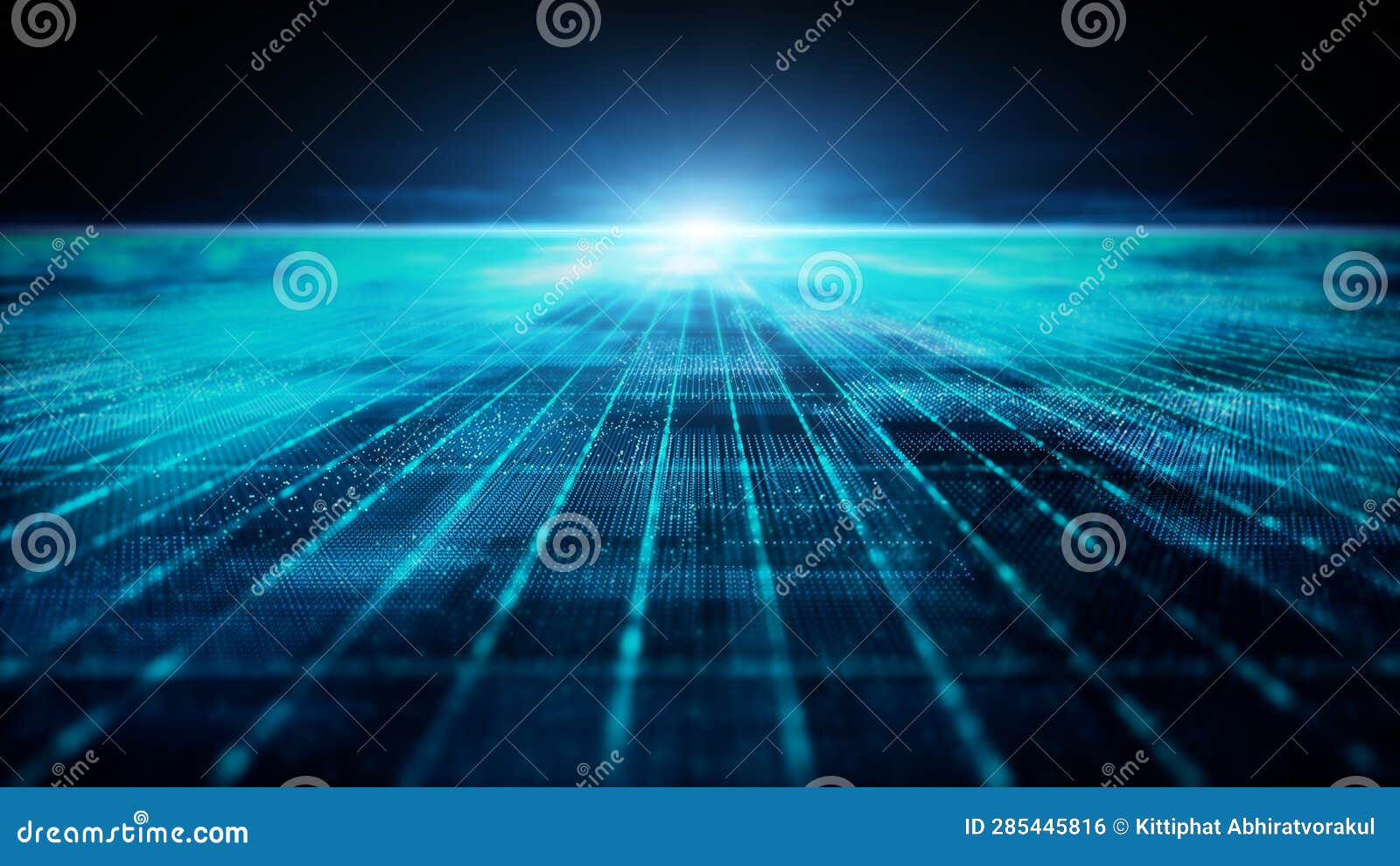 Futuristic Matrix Particles Grid Background Stock Illustration ...