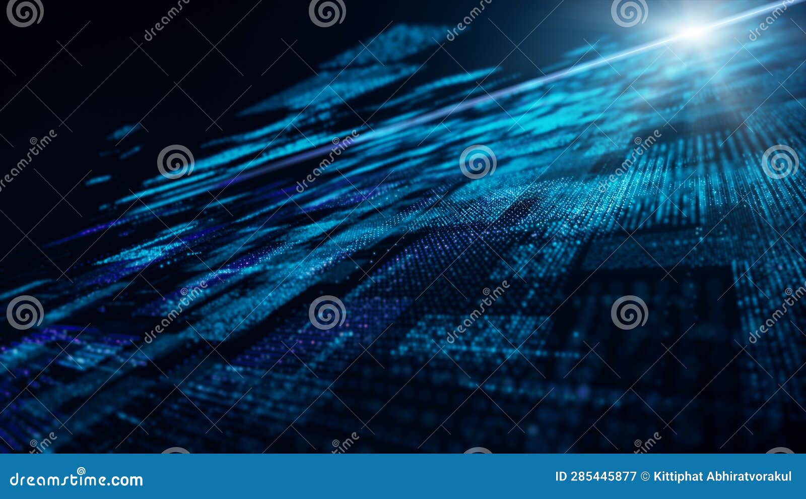 Futuristic Matrix Particles Grid Background Stock Illustration ...