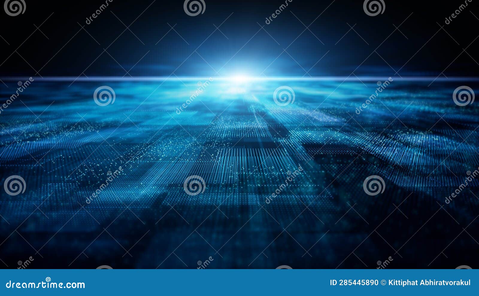 Futuristic Matrix Particles Grid Background Stock Illustration ...
