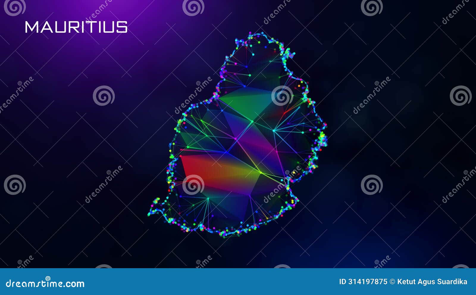 Mauritius Network Map. Cartoon Vector | CartoonDealer.com #178758169