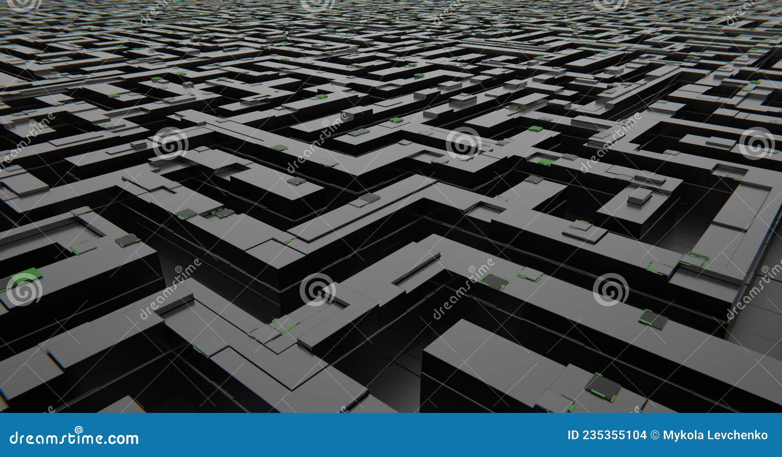 Futuristic Maze Alphabet Letters Cartoon Vector | CartoonDealer.com ...