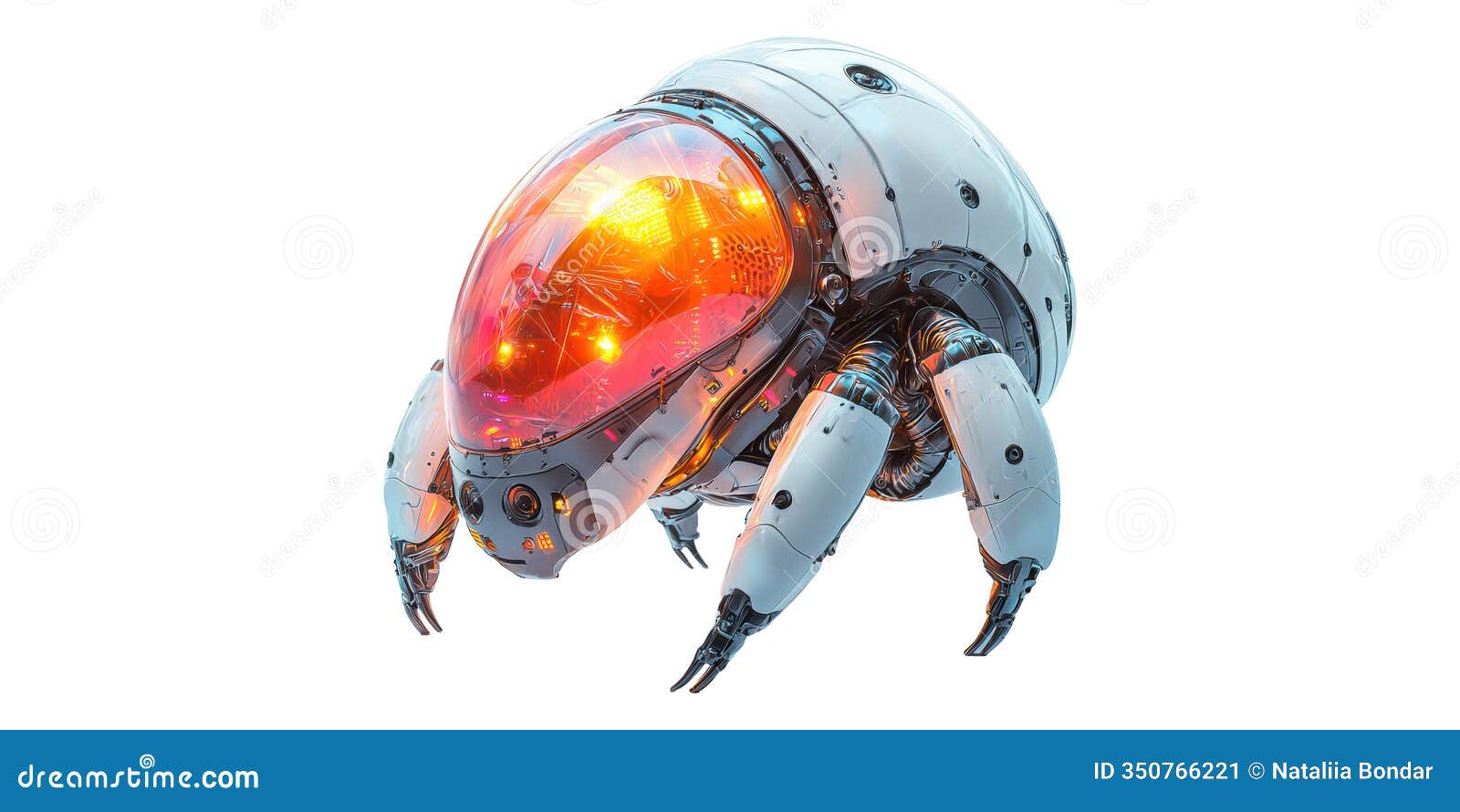 Futuristic Mechanical Beetle Robot Isolated On Transparent Background ...