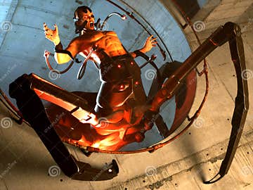 Futuristic Mechanical Killing Machine Stock Illustration - Illustration ...