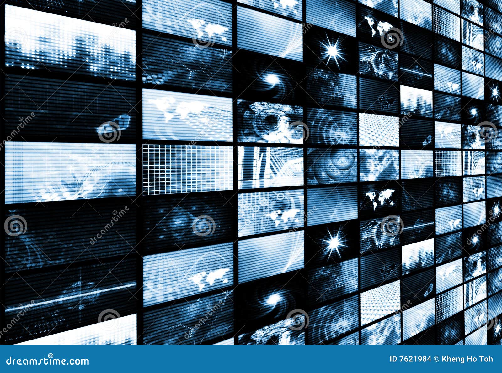 Futuristic Media Abstract Background Stock Illustration - Illustration ...