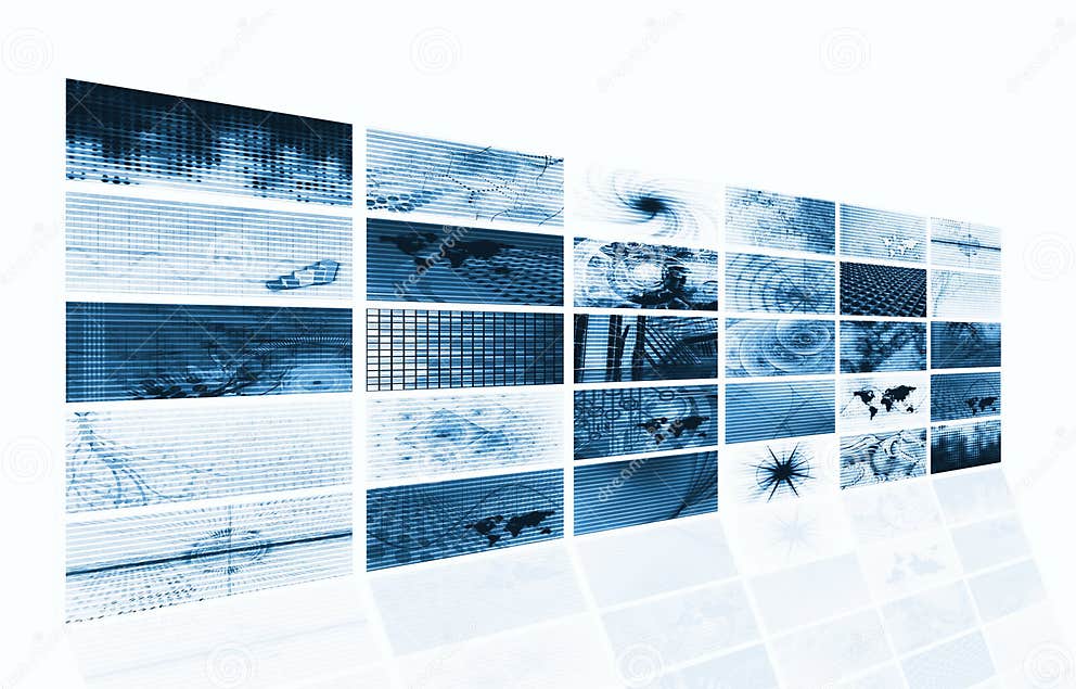 Futuristic Media Abstract Background Stock Illustration - Illustration ...