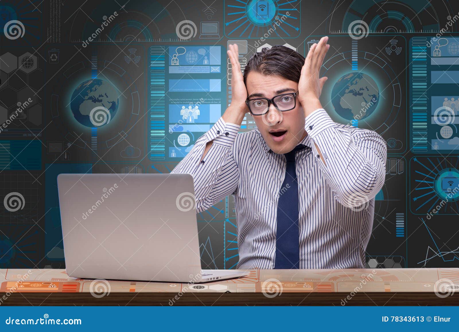 The Futuristic Media Sharing Concept with Man Stock Image - Image of ...