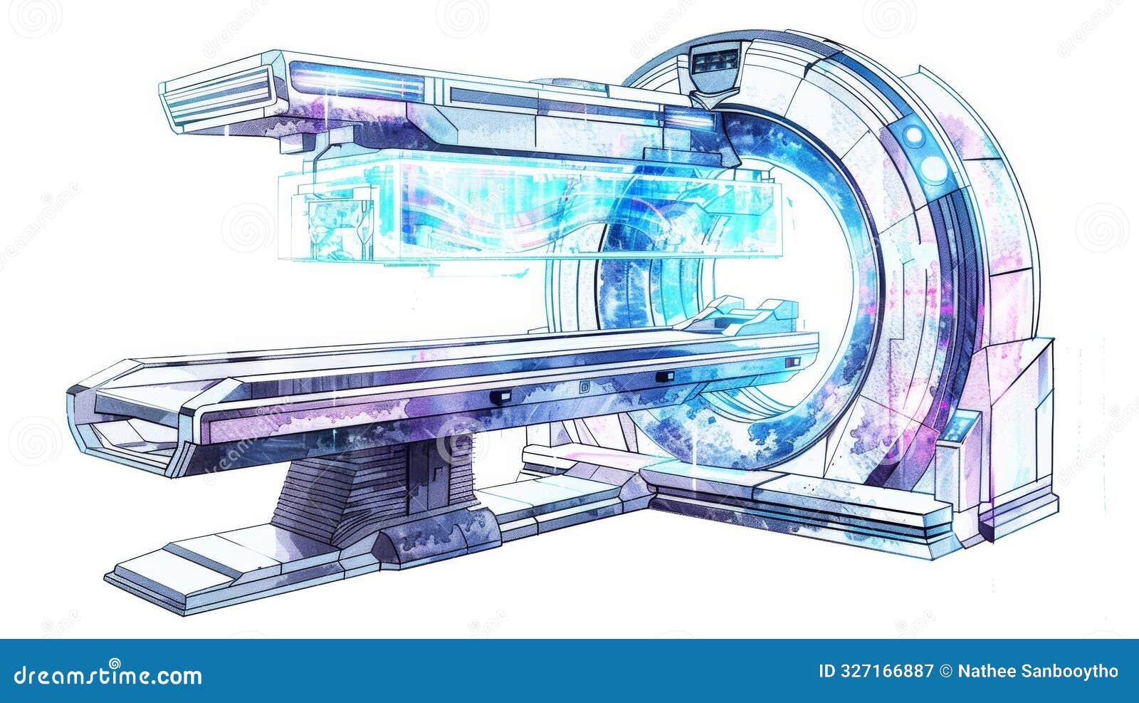 Futuristic Medical Imaging Machine Concept Art Stock Illustration ...