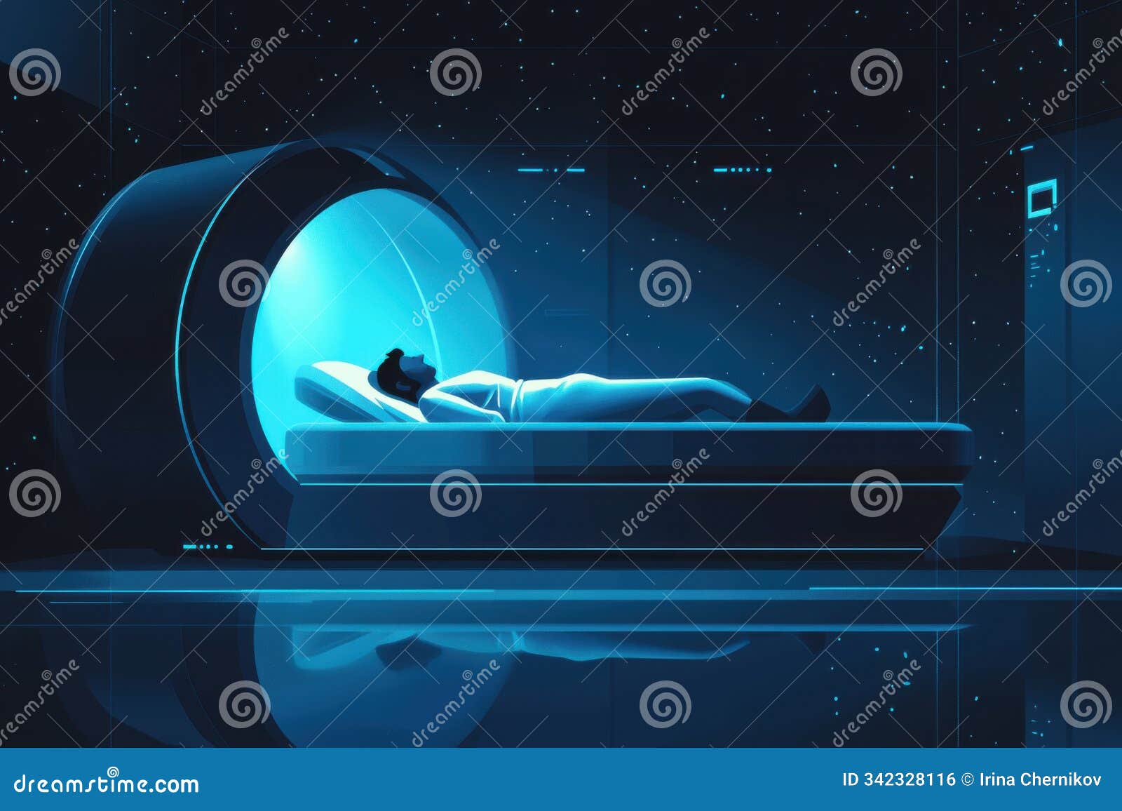 Futuristic Medical Technology Concept with Patient in Advanced Mri ...