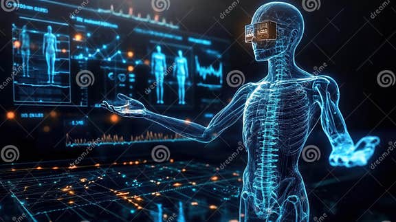 Artificial Intelligence in Healthcare Analyzing Human Body Scan Stock ...