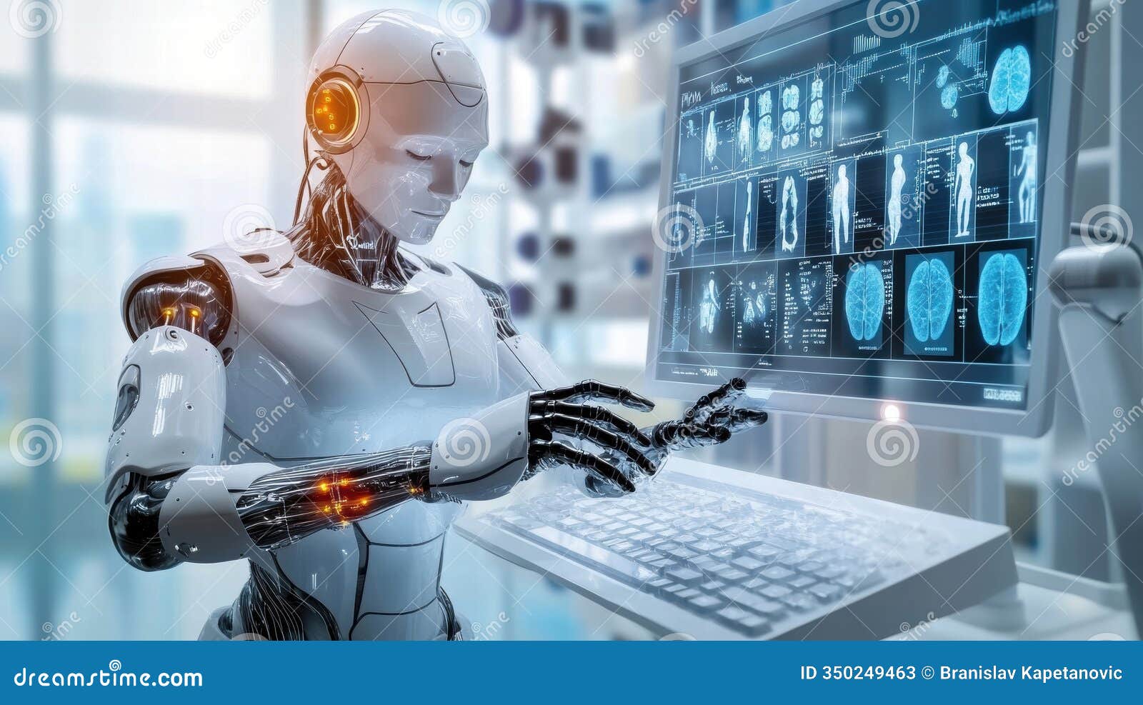 Artificial Intelligence in Healthcare Analyzing Human Body Scan Stock ...