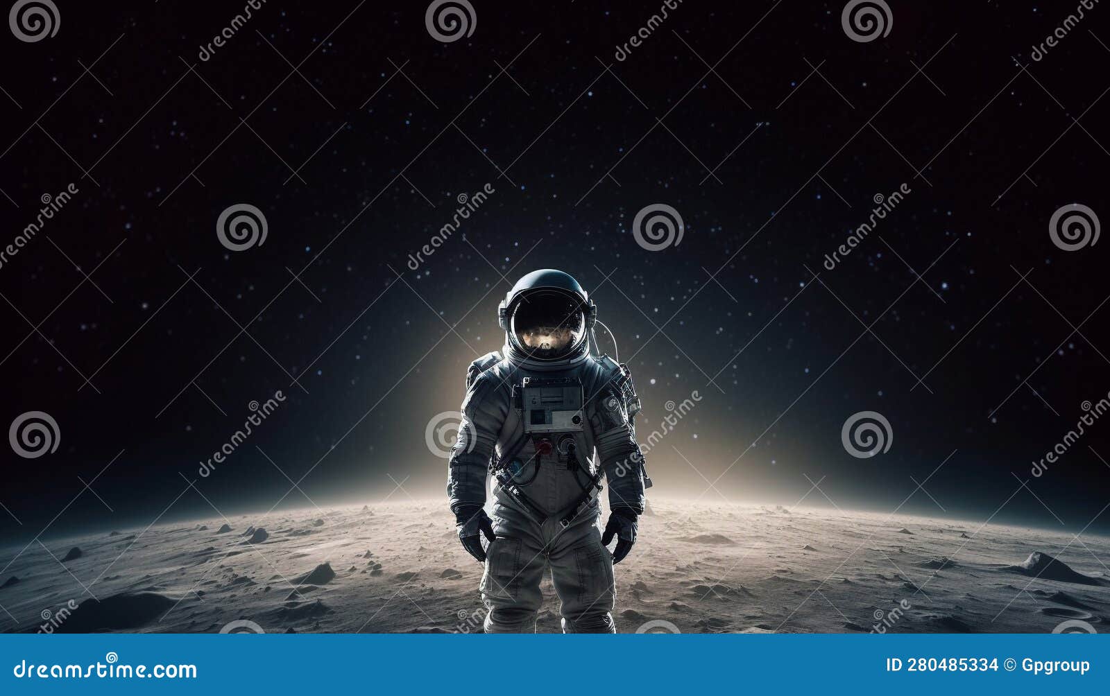 Futuristic Men Explore Galaxy in Space Shuttle Generated by AI Stock ...