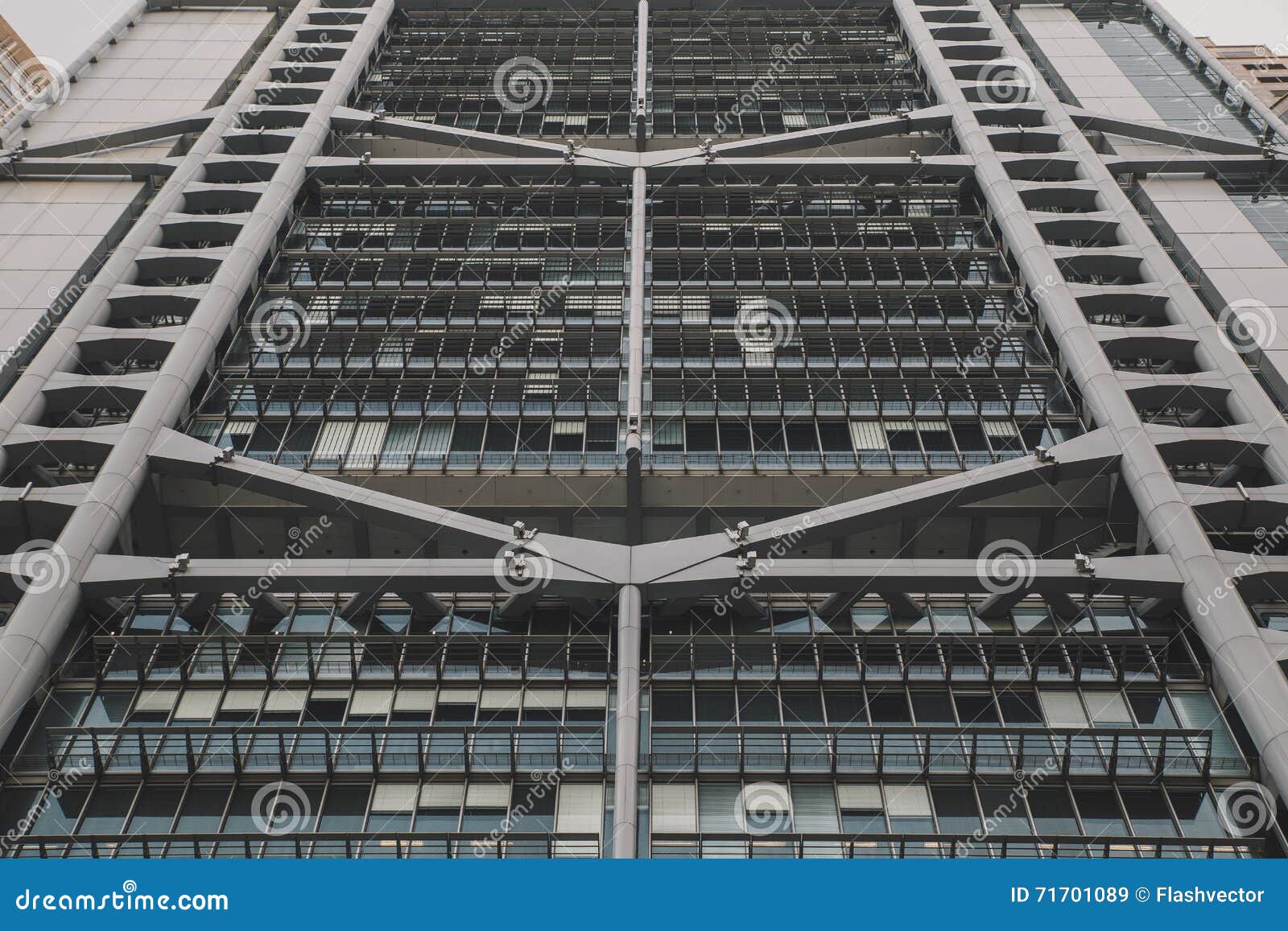 Futuristic Metal Structure Wall Element of Modern Architecture. Stock ...