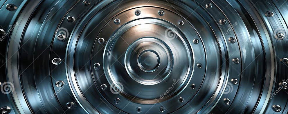 A Futuristic Metal Texture with Concentric Circular Patterns and ...