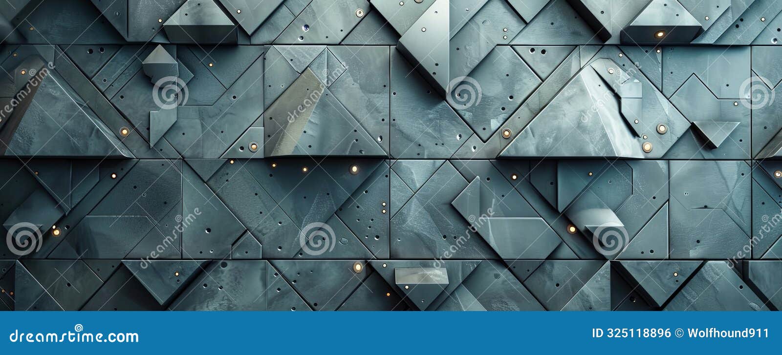 A Futuristic Metal Texture with Overlapping Layers of Angular Panels ...