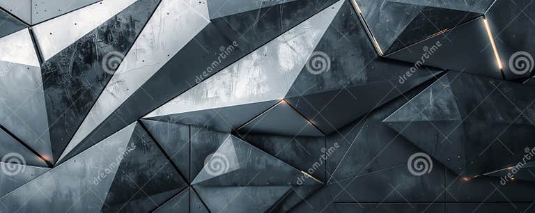 A Futuristic Metal Texture with Overlapping Layers of Angular Panels ...