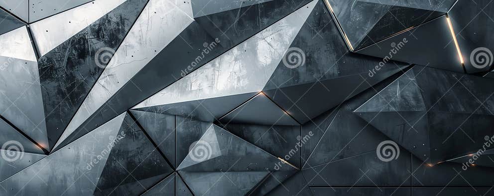 A Futuristic Metal Texture with Overlapping Layers of Angular Panels ...