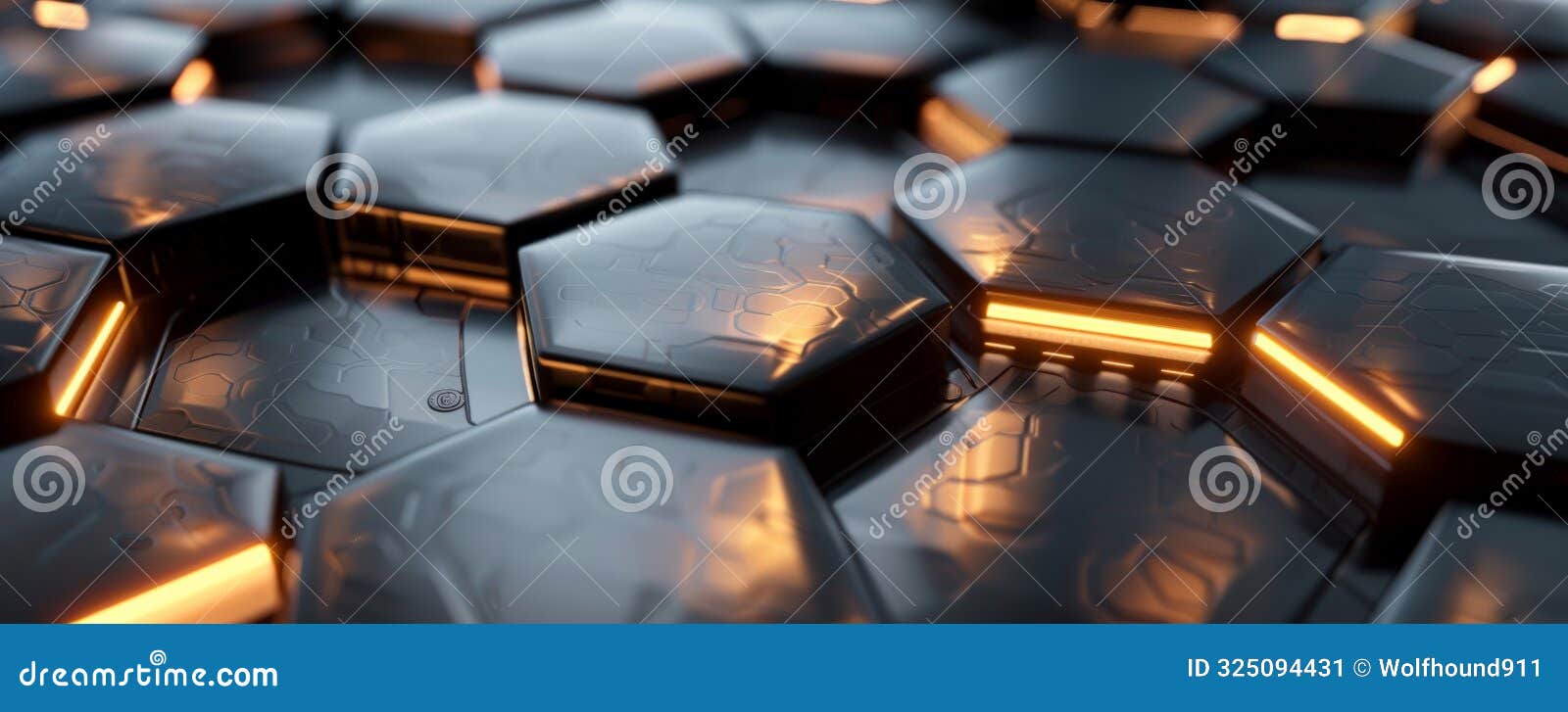 A Futuristic Metal Texture with a Repeating Pattern of Hexagonal Tiles ...