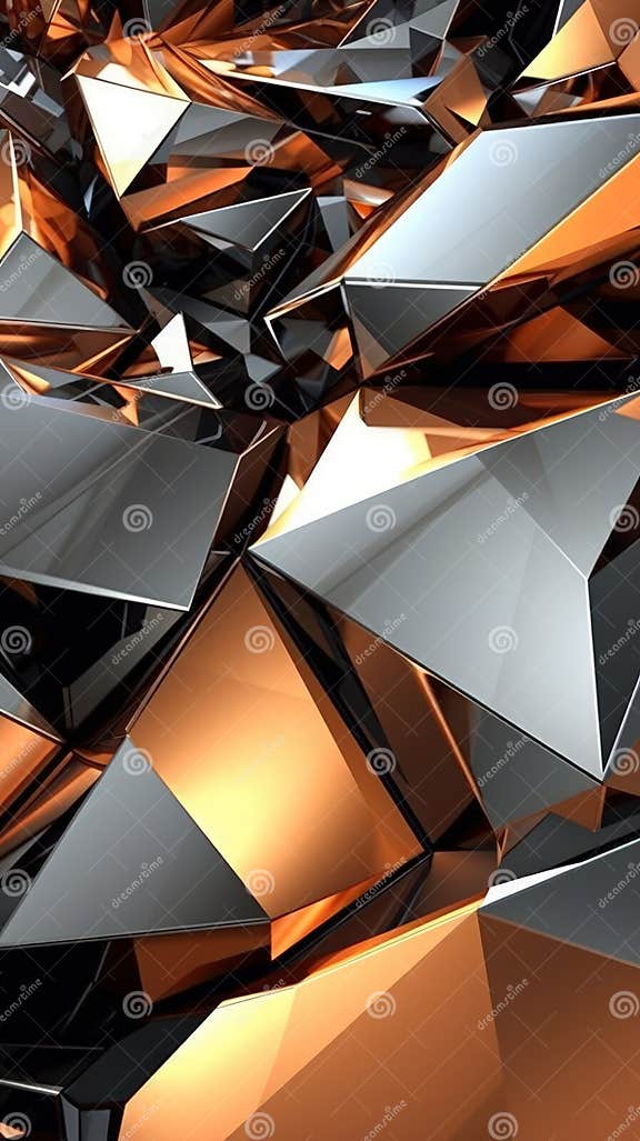 Futuristic Metallic Design with Sleek and Angular Forms AI Generated ...