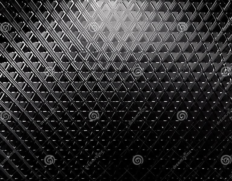 Futuristic Metallic Geometric Patterns Abstract Chrome Grid Design with Sharp Reflective ...