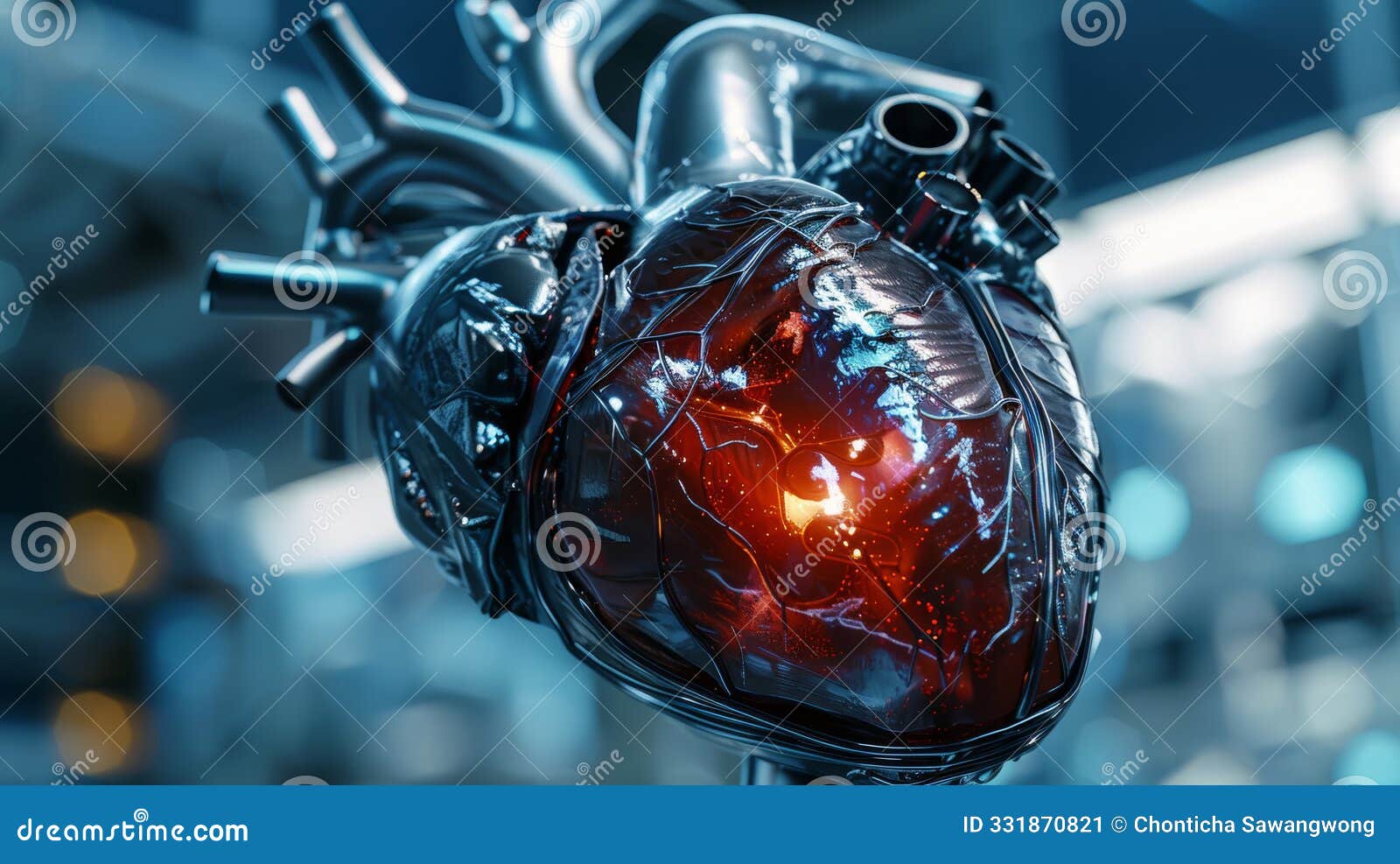 Invasive Futuristic Ladybug Robot In Moody Forest Royalty-Free Stock ...