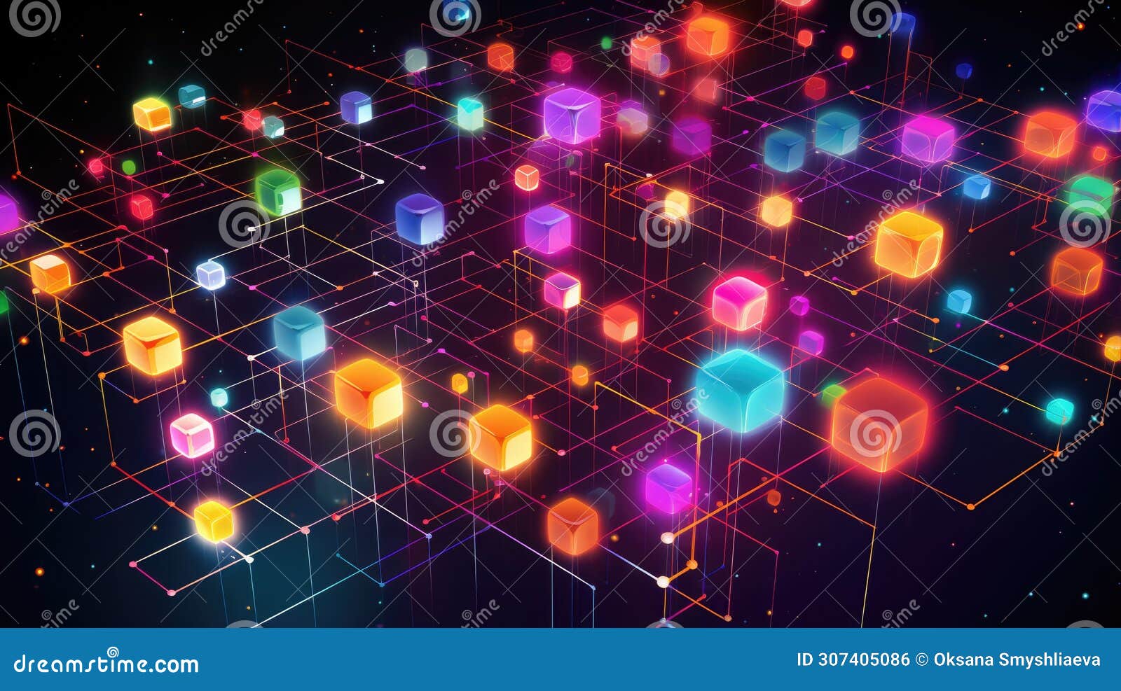 Futuristic Metaverse and Blockchain Technology Network Concept with ...