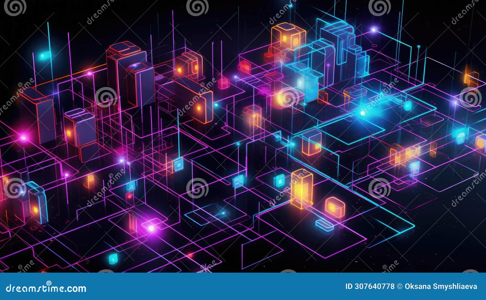 Futuristic Metaverse and Blockchain Technology Network Concept with ...