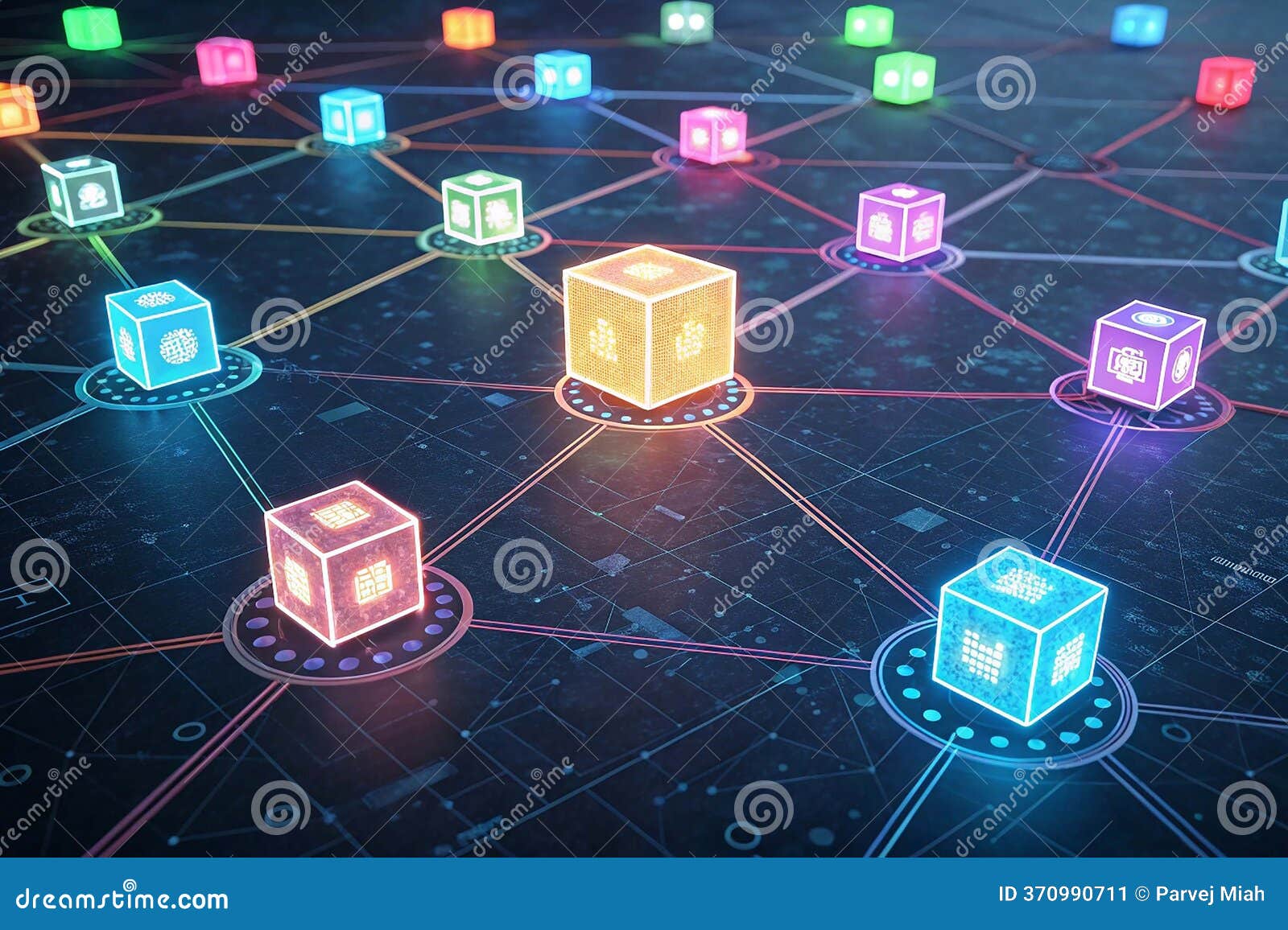 Futuristic Metaverse City Background Cartoon Vector | CartoonDealer.com ...